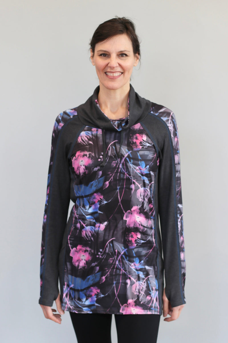 Piper Pocket Funnel Neck - Floral Reflection – Laura Hlavac